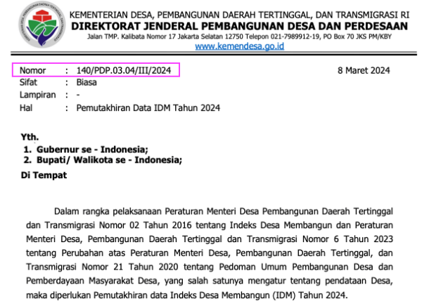 IDM 2024 : Indeks Desa Membangun 2024 – Updesa